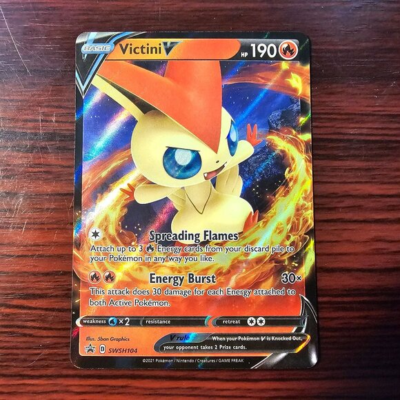 Toys | Pokmon Tcg Victini V Sword Shield Swsh14 Promo Lp | Poshmark